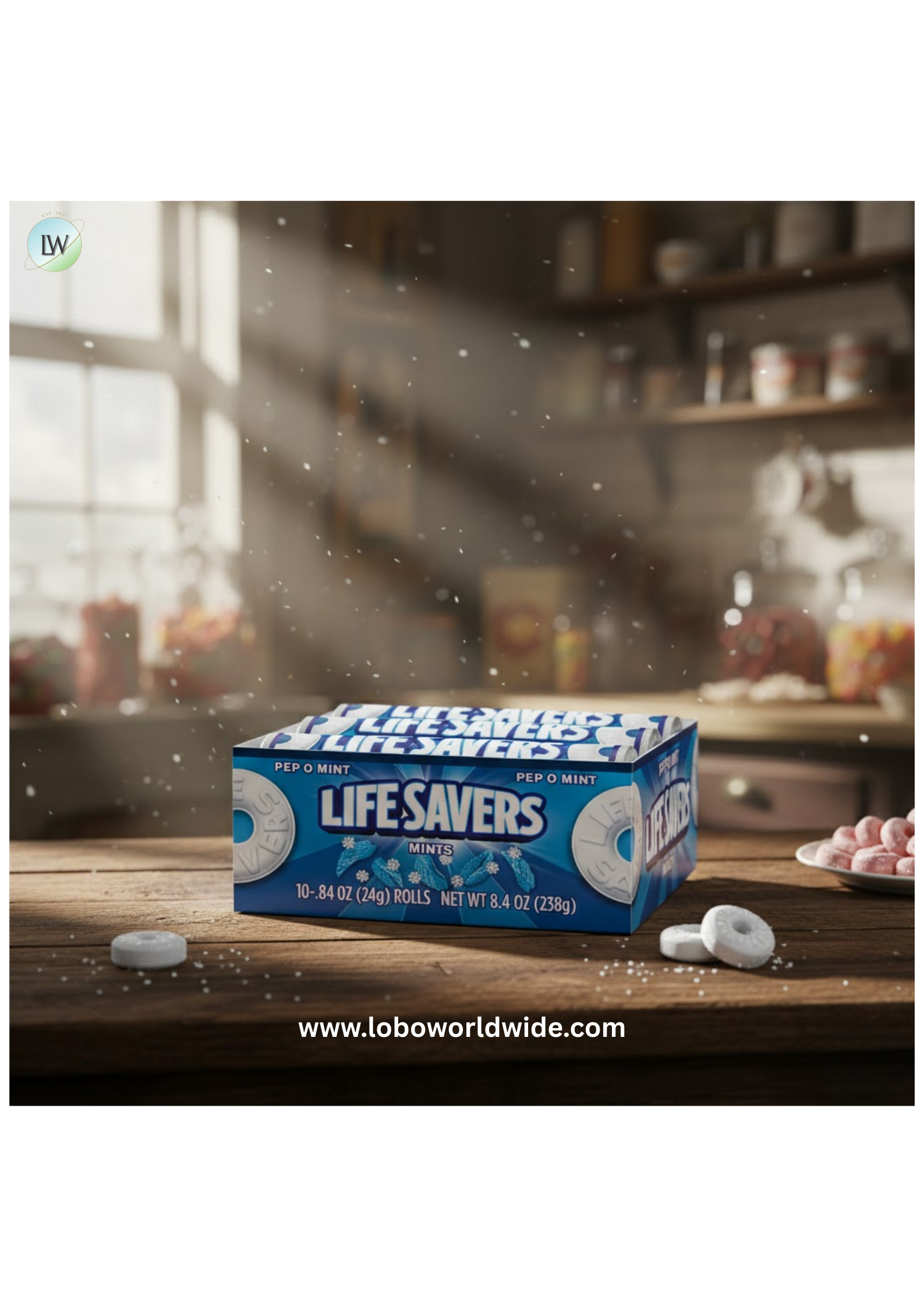 LIFE SAVERS Pep-O-Mint Hard Candy Single Size Rolls,Hard Candies,(20-C ...
