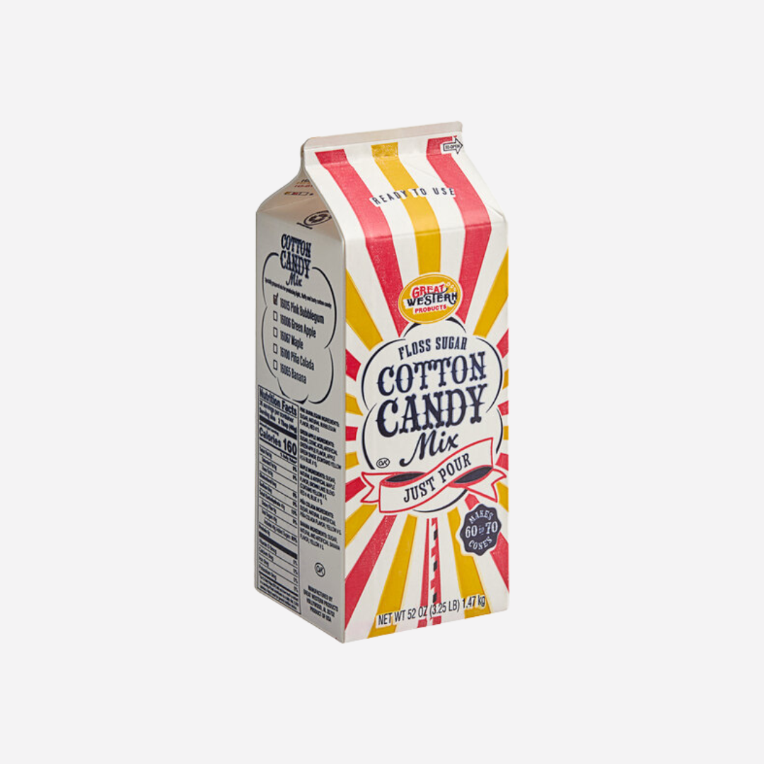 Great Western 1/2 Gallon Carton Pink Bubble Gum Cotton Candy Floss Sug ...