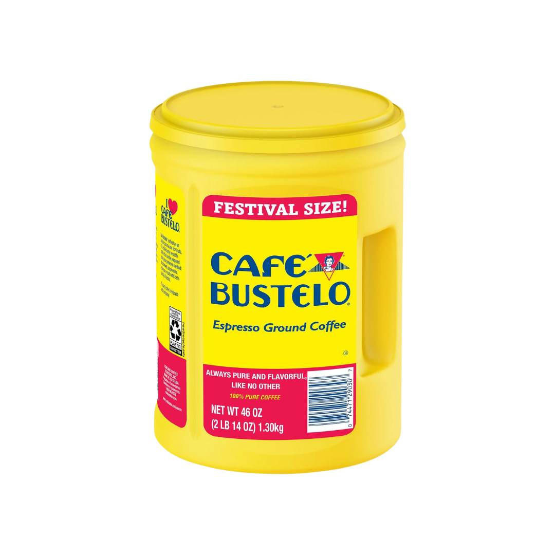 Café Bustelo Festival Size Dark Roast Ground Coffee, Espresso 46 oz ...