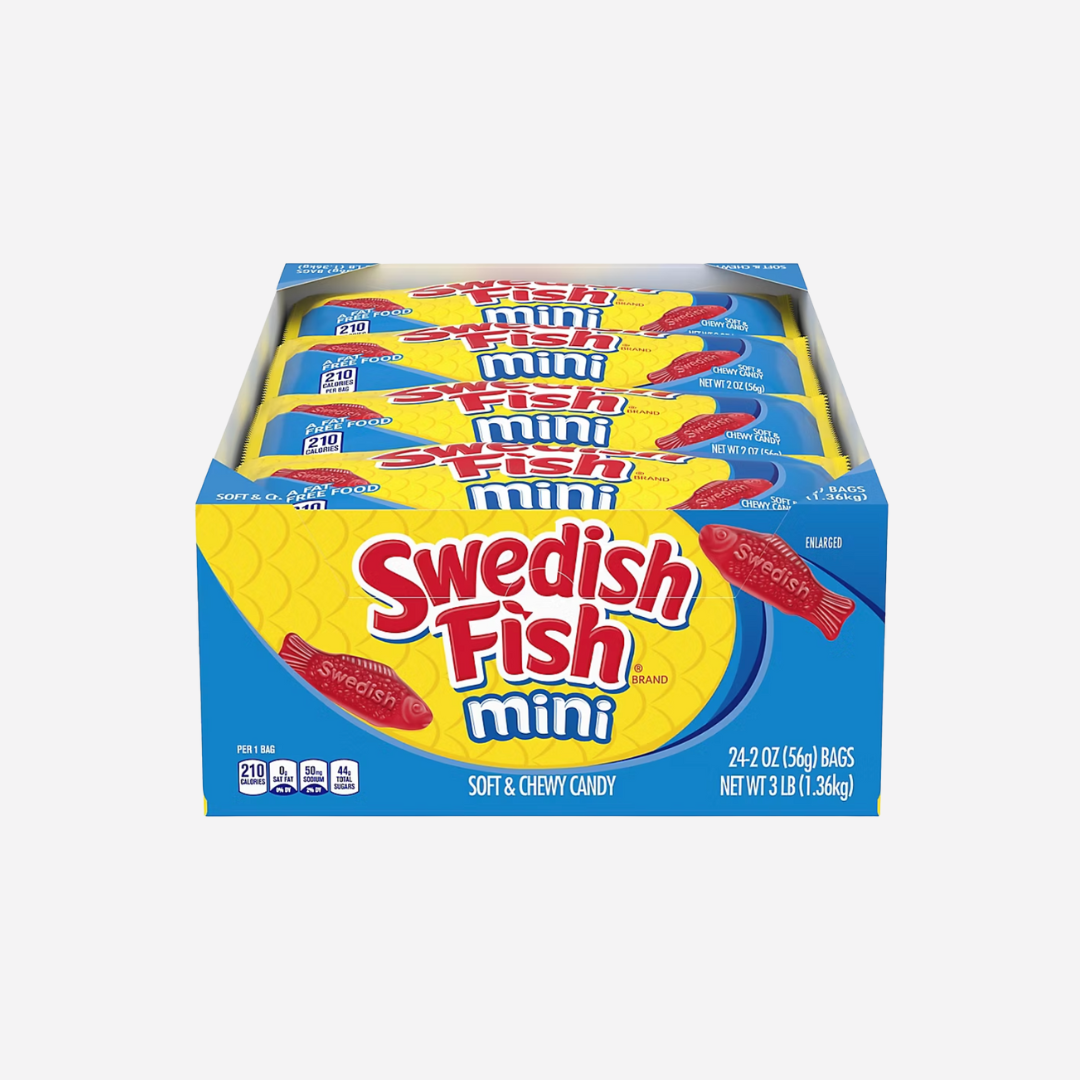 Swedish Fish Mini Soft & Chewy Candy Snack Packs, 24 pk./2 oz – Lobo ...