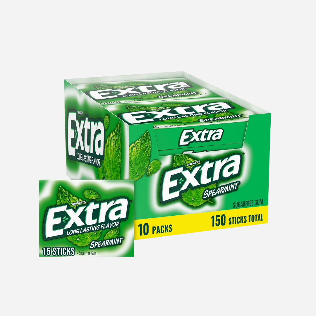 Extra Spearmint Sugar Free Chewing Gum Bulk Pack 15 pcs., 10 pk – Lobo ...