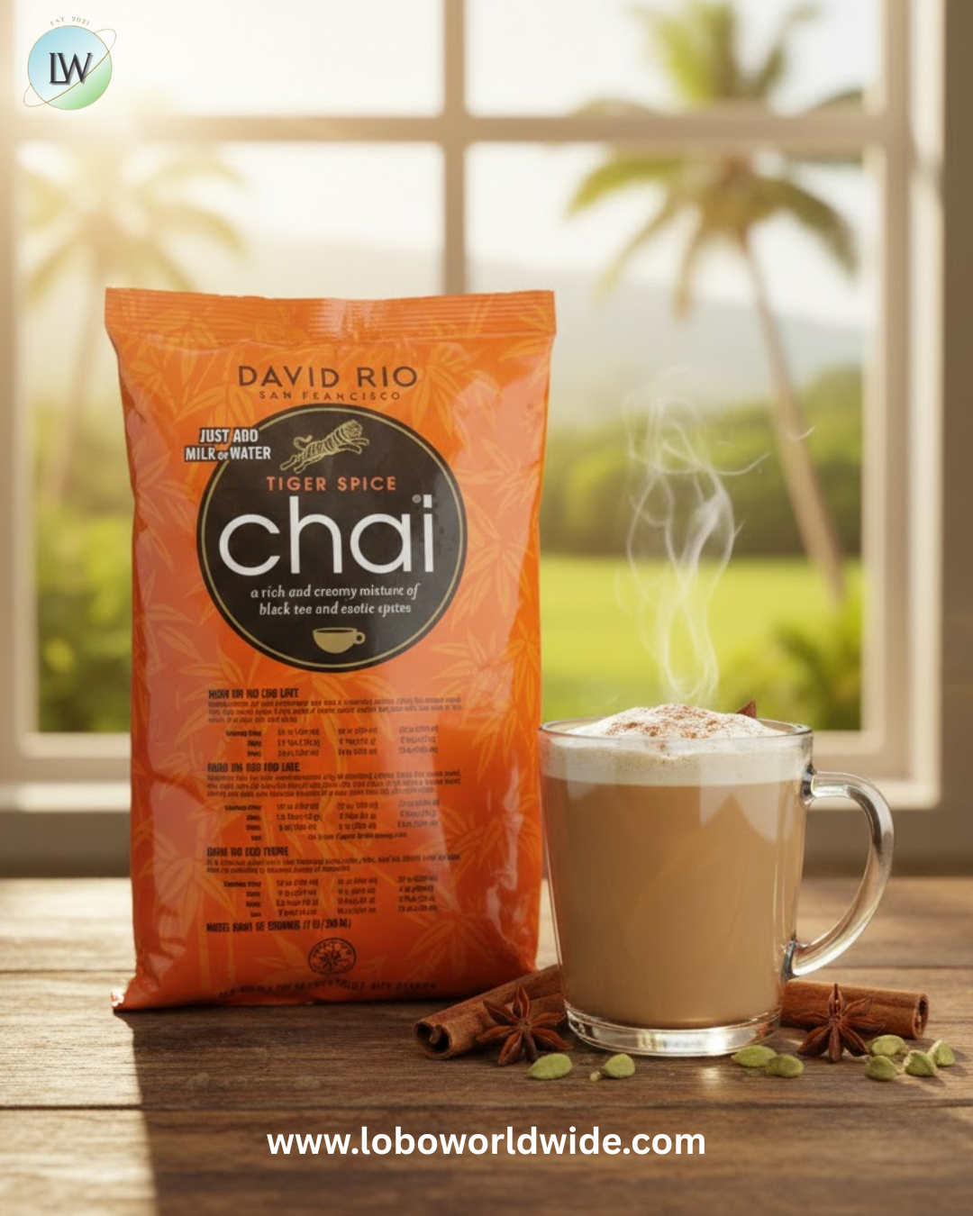 David Rio Tiger Spice Chai‚Ñ¢ Tea Latte Mix 4 lb. – Lobo Worldwide Inc.