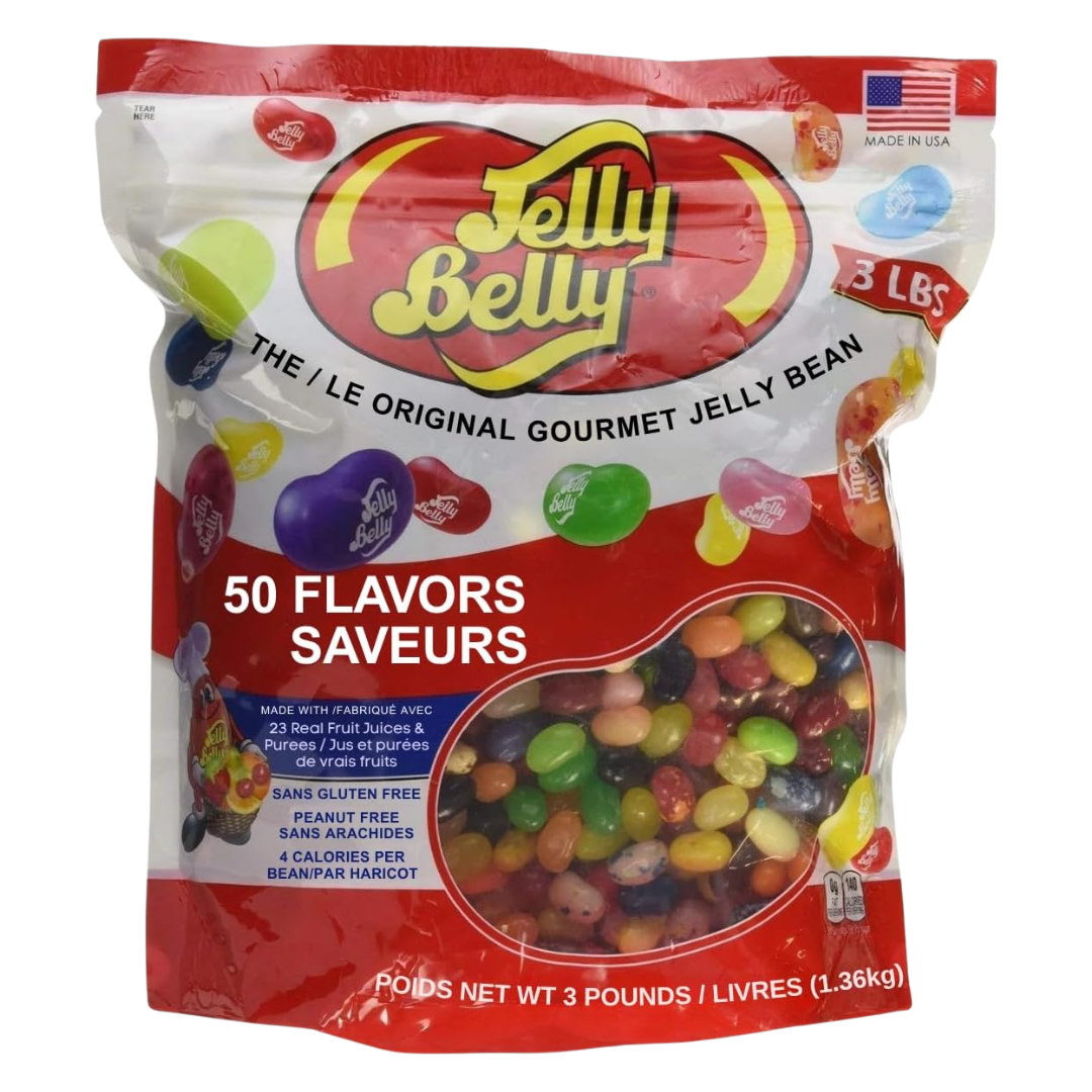 Jelly Belly 3 Pound Bag - 50 Flavors - Kosher Certified (Pack of 1 ...