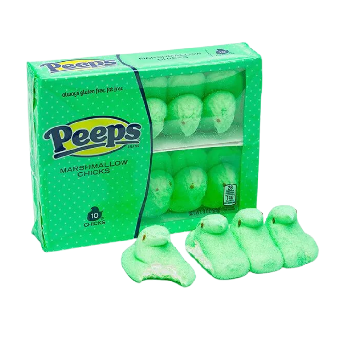 Peeps Marshmallow Chicks Candy - Green: 10-Piece Pack – Lobo Worldwide Inc.
